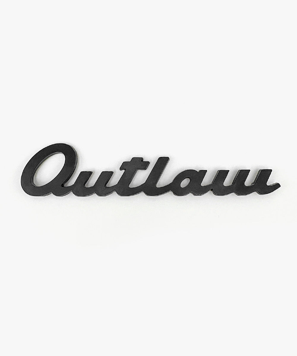 Black Outlaw Script Grill Badge for Your Outlaw Porsche Build – OutlawGear™