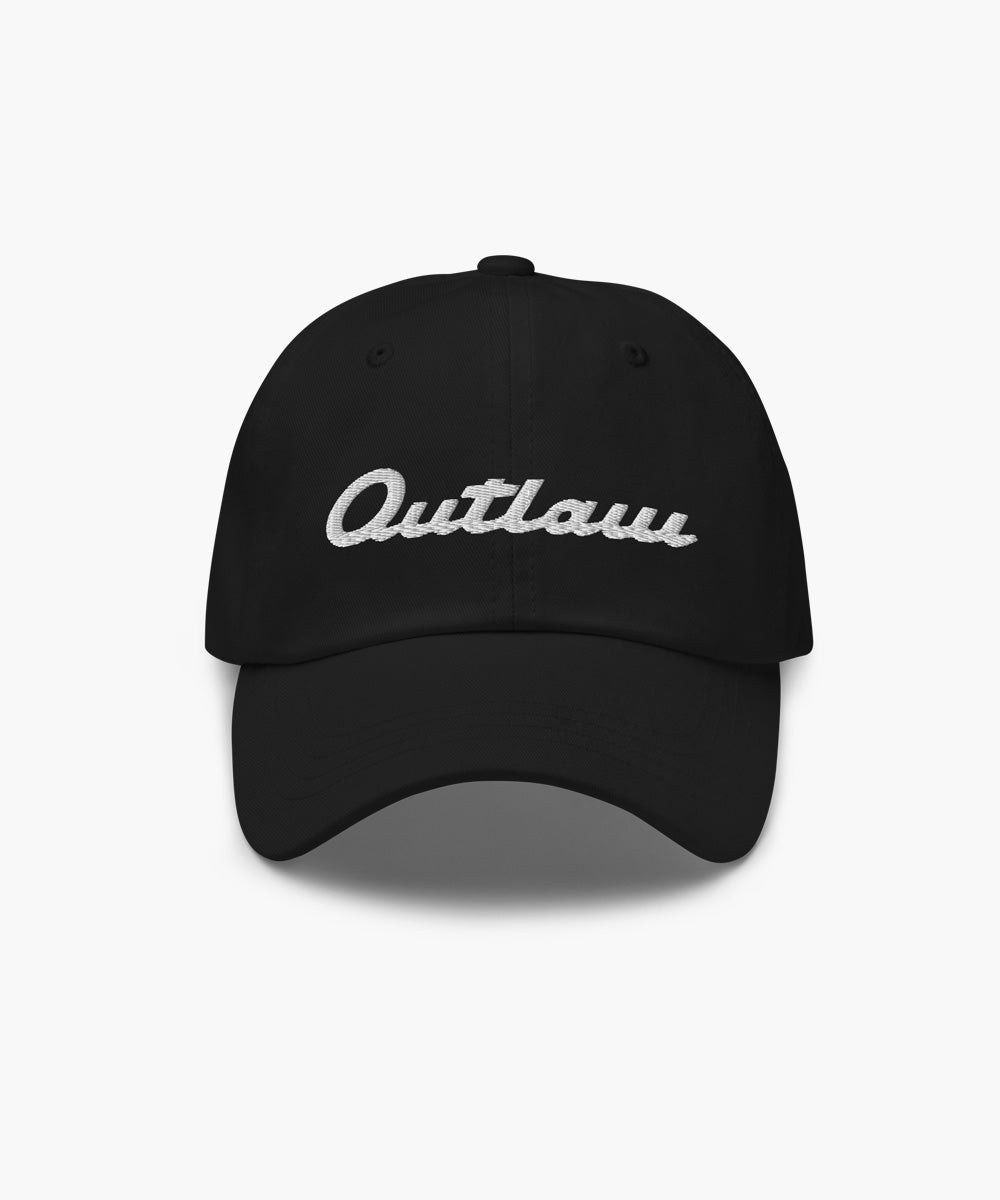 Outlaw Script Baseball Hat - Black – OutlawGear™