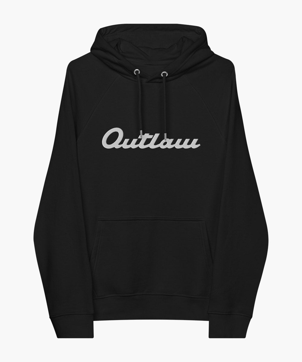 Outlaw Script Premium Hoodie Black, Turbo Style by OutlawGear™