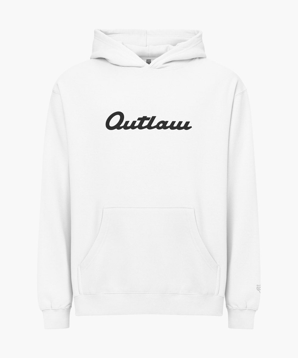 Outlaw Script Premium Hoodie in White, Porsche Lover Hoodie OutlawGear ...